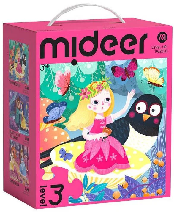 Puzzle 3 in 1 Mideer Printese din povesti, nivelul 3 - cumpăra cu ...
