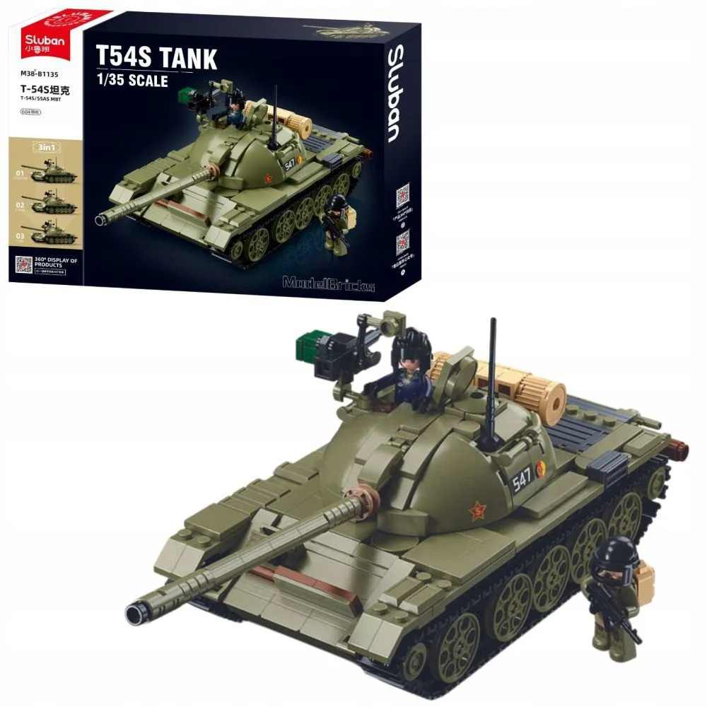 Конструктор Sluban Танк T-54S 1:35 – 604 детали - купить с доставкой в ...