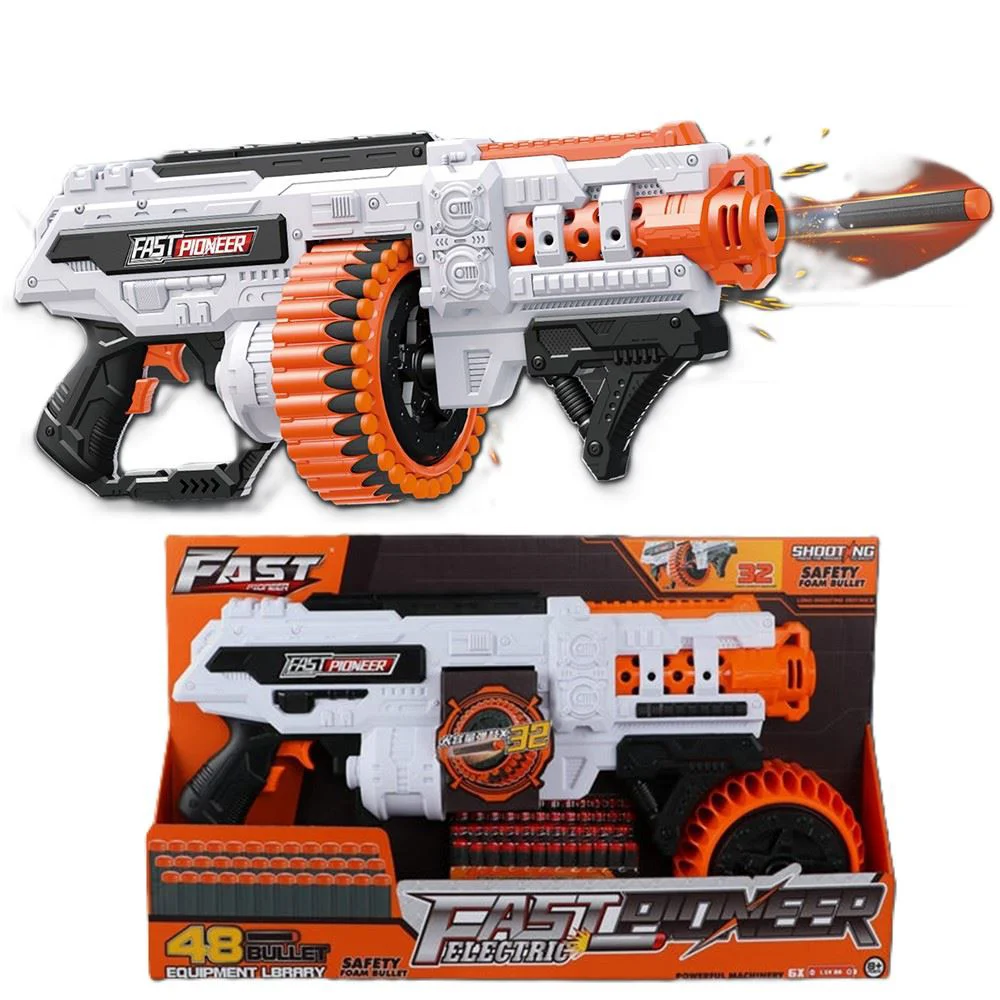 Blaster de jucarie electric Fast Pioneer cilindru rotativ si gloante ...