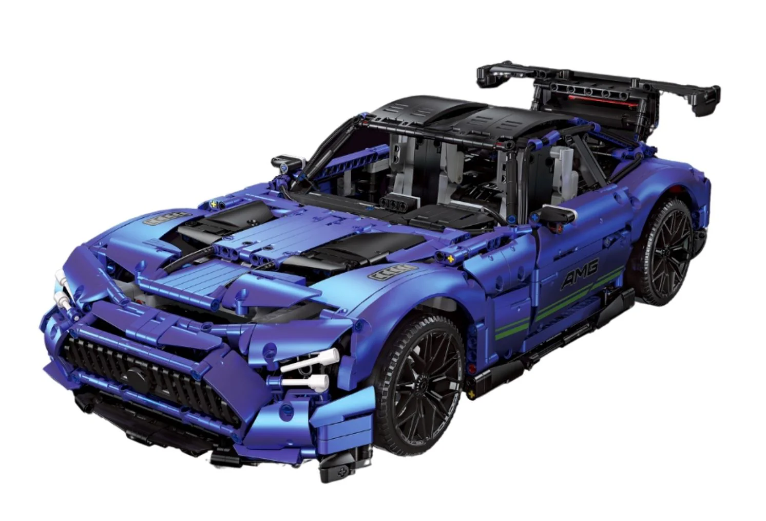 Set de constructie Jie Star Masina cu telecomanda 1:8, Violet, 2886 el ...