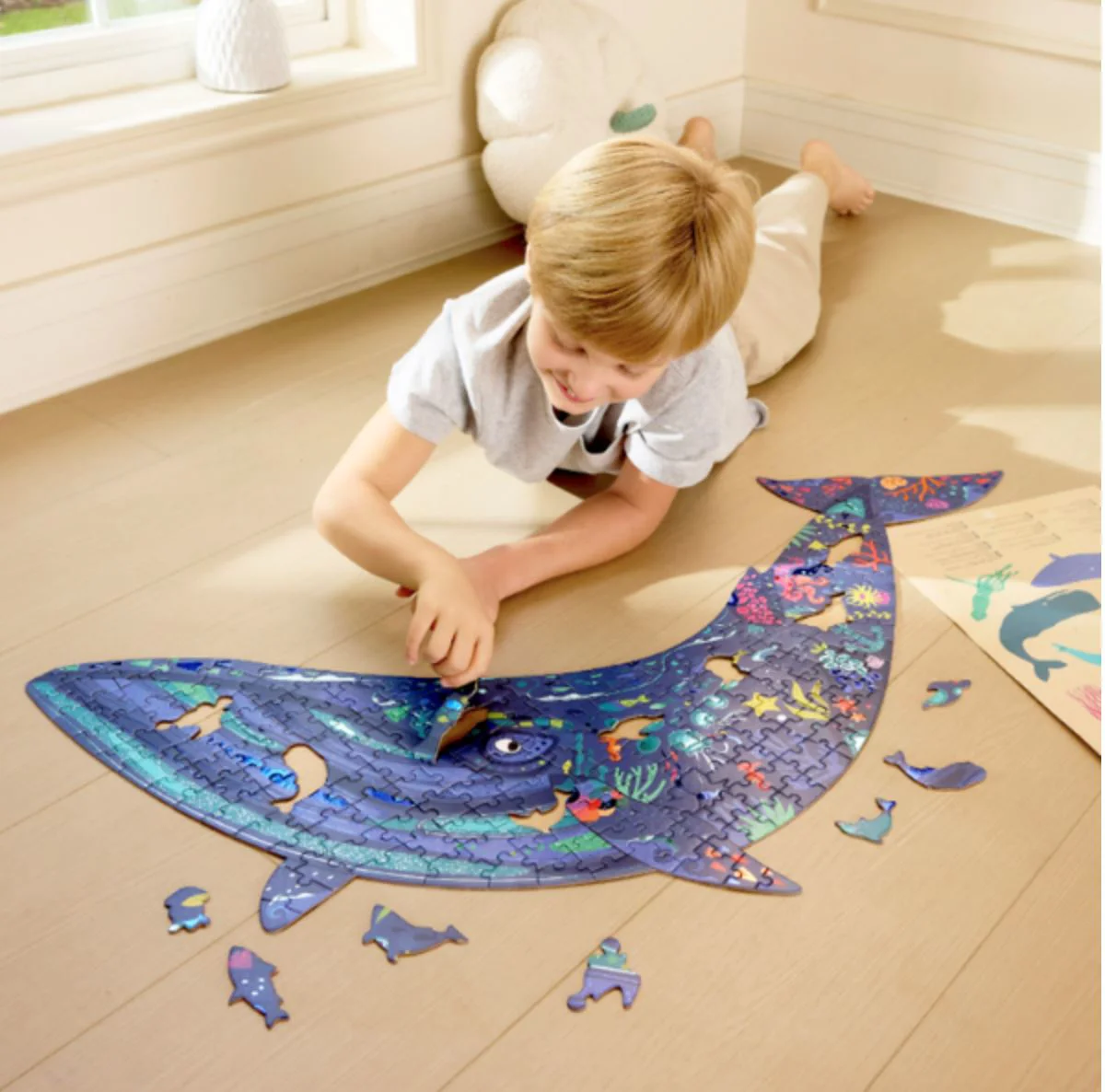 Puzzle de podea Hape Balena cu cocoasa, 200 el. - cumpăra cu livrare în ...