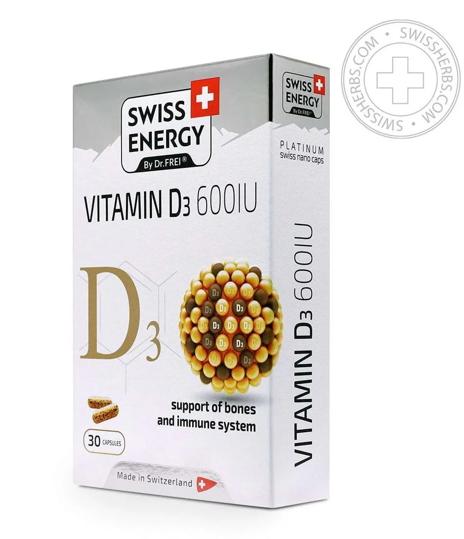 Капсулы Swiss Energy Vitamin D3 600 IU, 30 шт. - купить с доставкой в ...