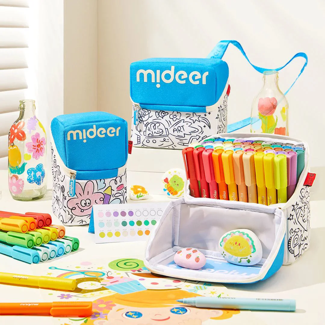 Set de markere acrilice Mideer, 60 culori - cumpăra cu livrare în ...